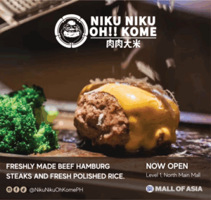 フィリピン 【4月25日オープン！】NIKU NIKU OH!! KOME 肉肉大米【パサイの和風ハンバーグ専門店】 genre ...